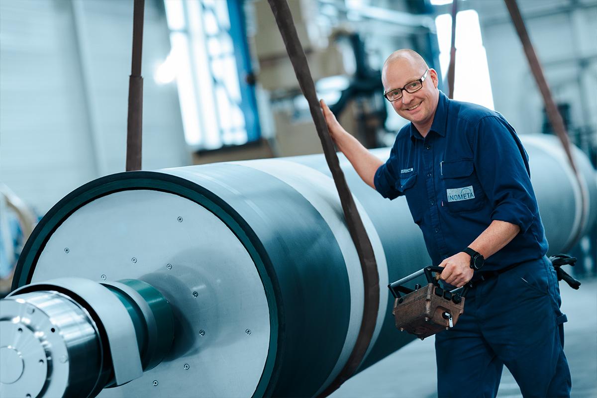 Roller covering by INOMETA | highest quality & precision